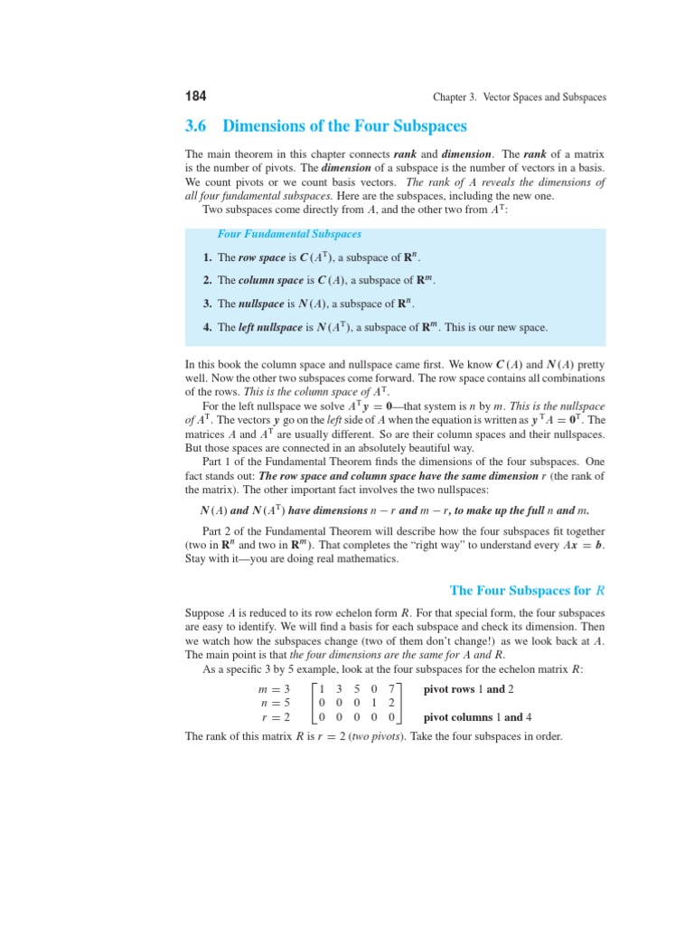 Ila 0306 | PDF | Linear Subspace | Matrix (Mathematics)