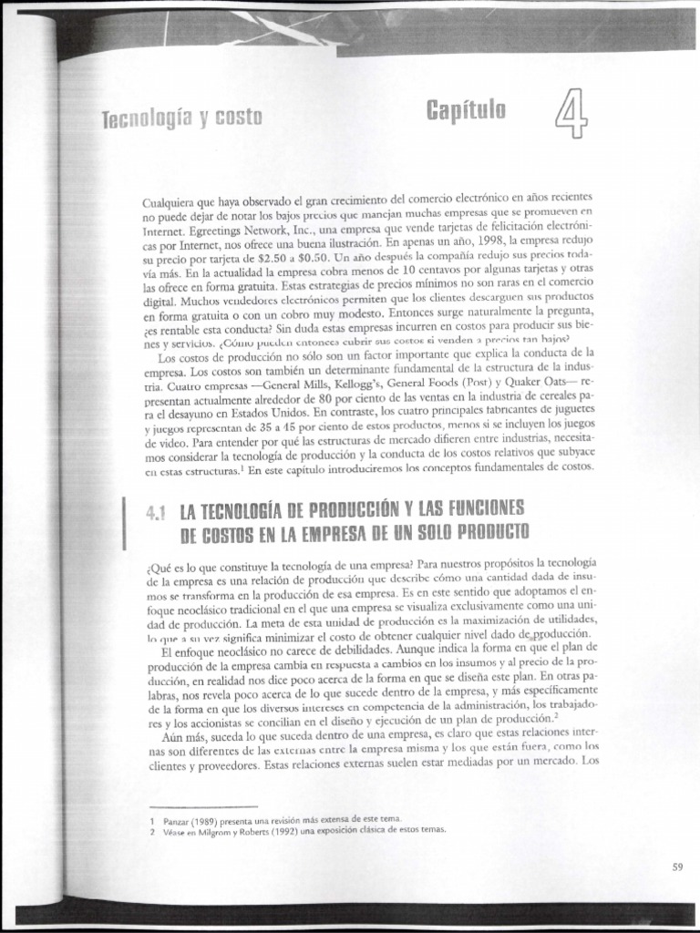 Organizacion Industrial Teoria y Practica Cap 4 293591 | PDF