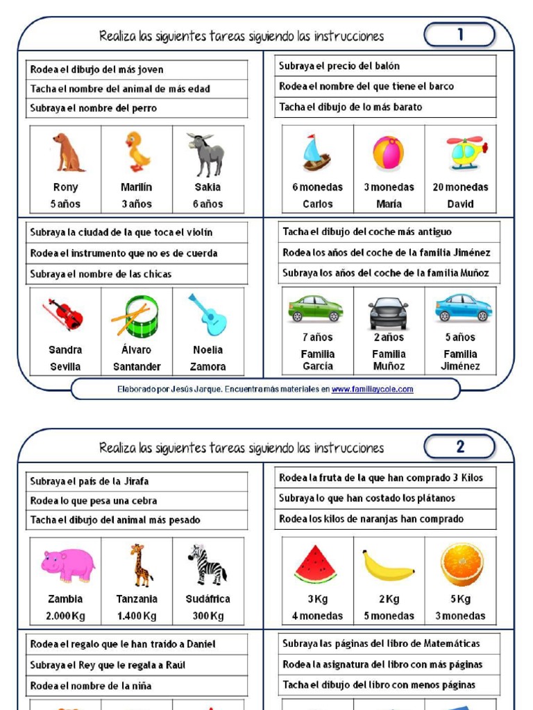 Seguimiento de Instrucciones en Orden | PDF
