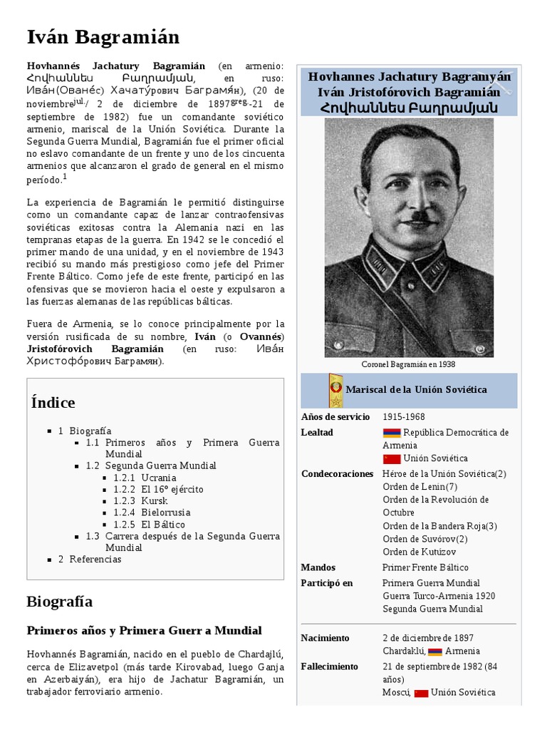 Iván Bagramián | PDF | Batalla de Stalingrado | Alemania nazi