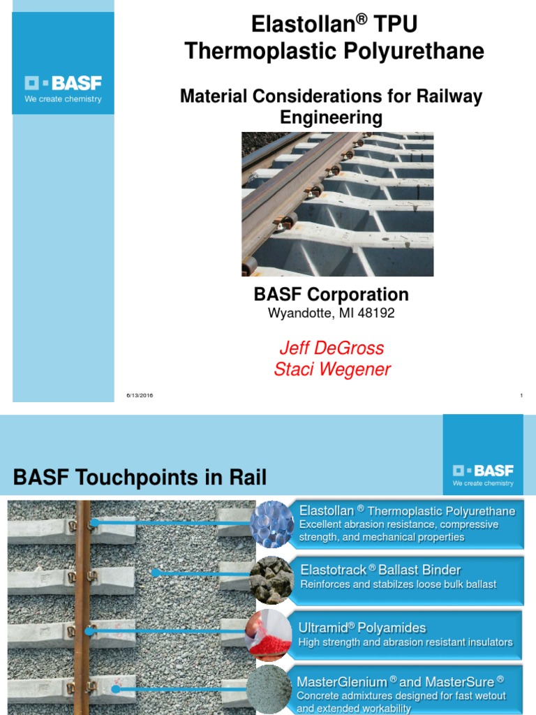 Elastollan TPU Thermoplastic Polyurethane: Material Considerations For Railway Engineering | PDF ...