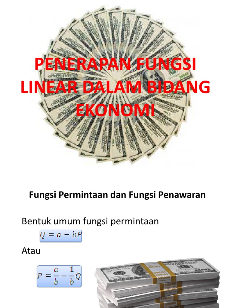 Fungsi Linear Dalam Ekonomi | PDF