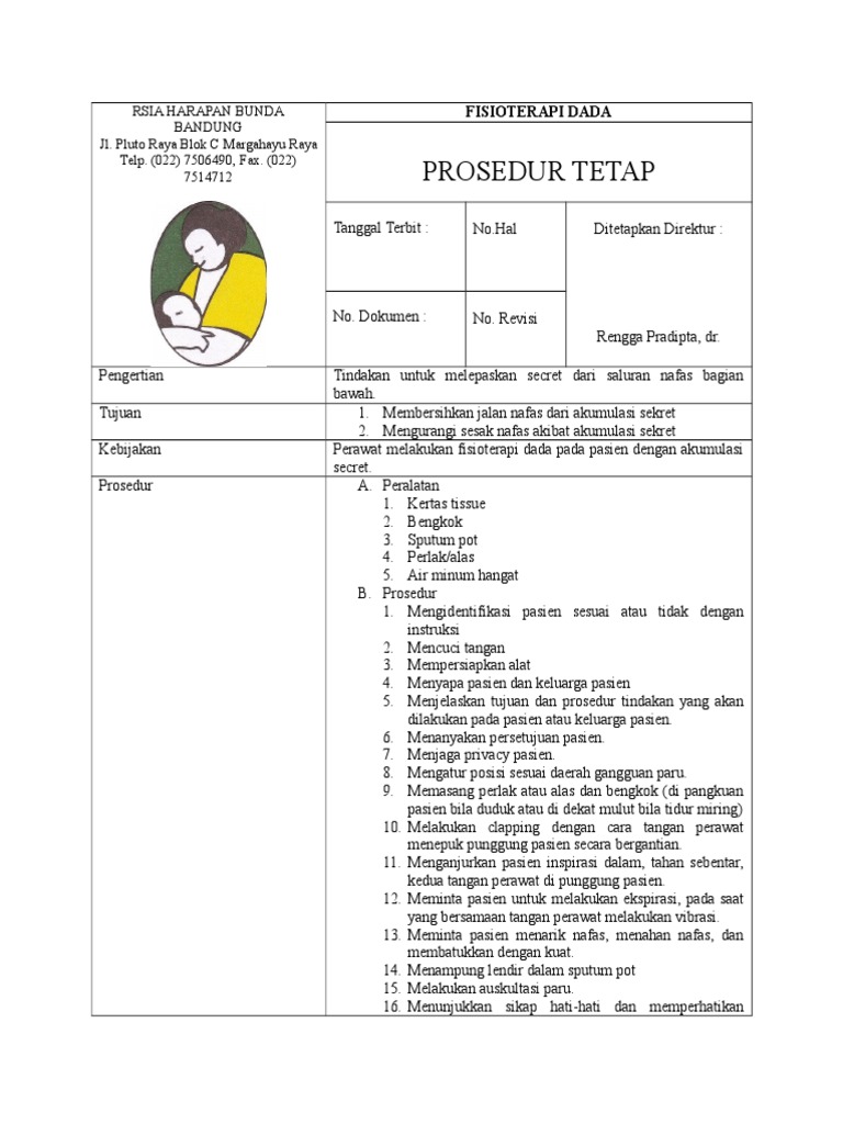 Sop Fisioterapi Dada | PDF