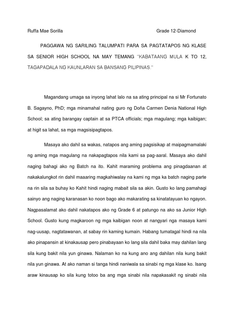 Talumpati Final | PDF