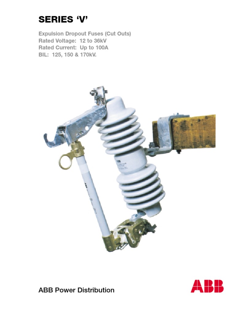 V Series EDO (Cut Out) | PDF | Fuse (Electrical) | Insulator (Electricity)