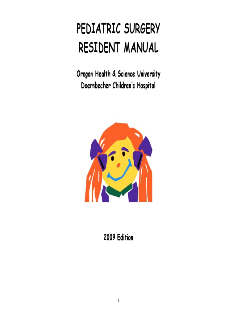 Pediatric Surgery Resident Manual 2009 | PDF | Patient | Surgery