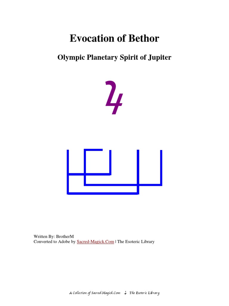 Evoking the Spirit Bethor of Jupiter | PDF | Altar | Religious ...