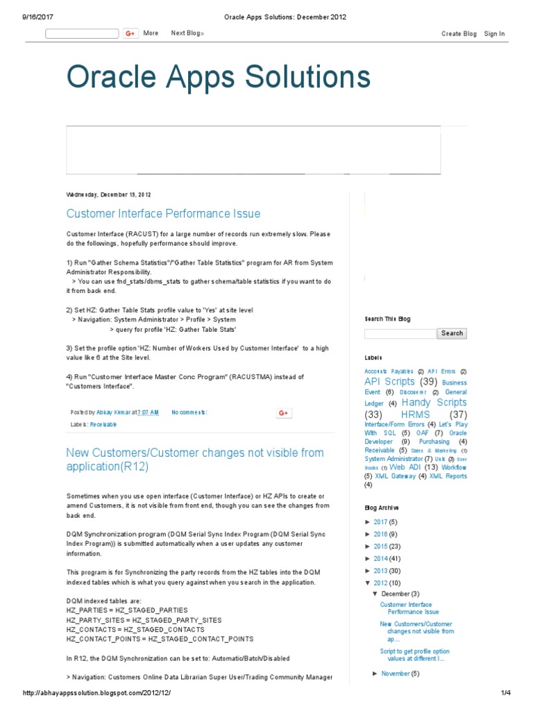Oracle Apps Solutions - December 2012 - 2 | PDF | Application ...