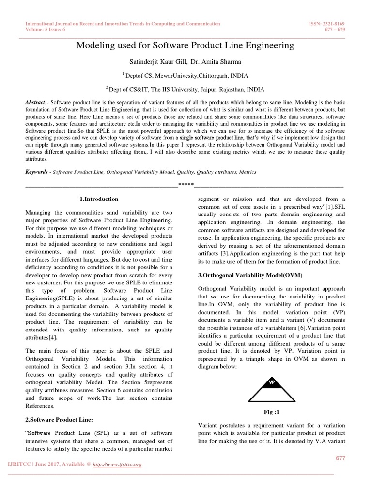 Software Product Line Engineering Models | PDF | Software Quality ...