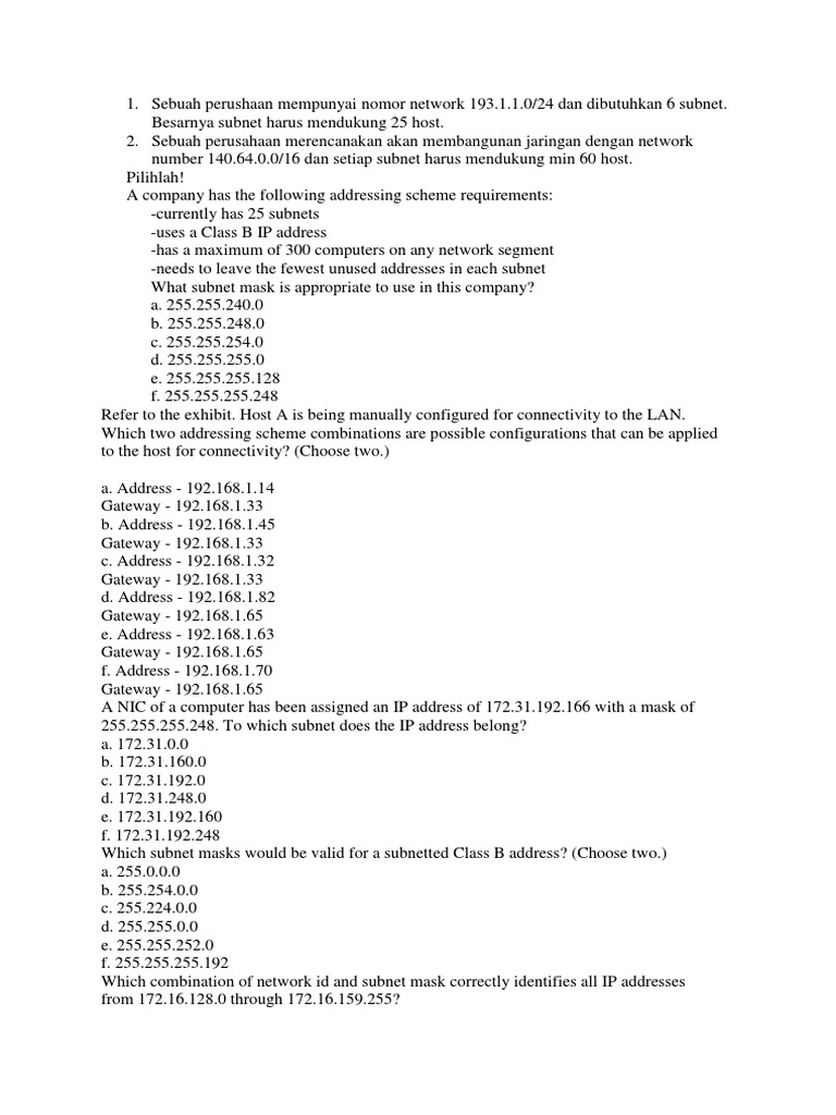 IP Addressing and Subnetting Guide | PDF | Ip Address | Internet Protocols