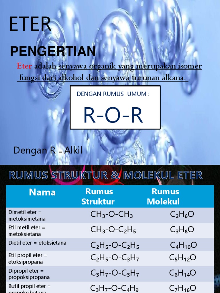 Panduan Lengkap Eter: Struktur dan Sifat | PDF | Sains & Matematika