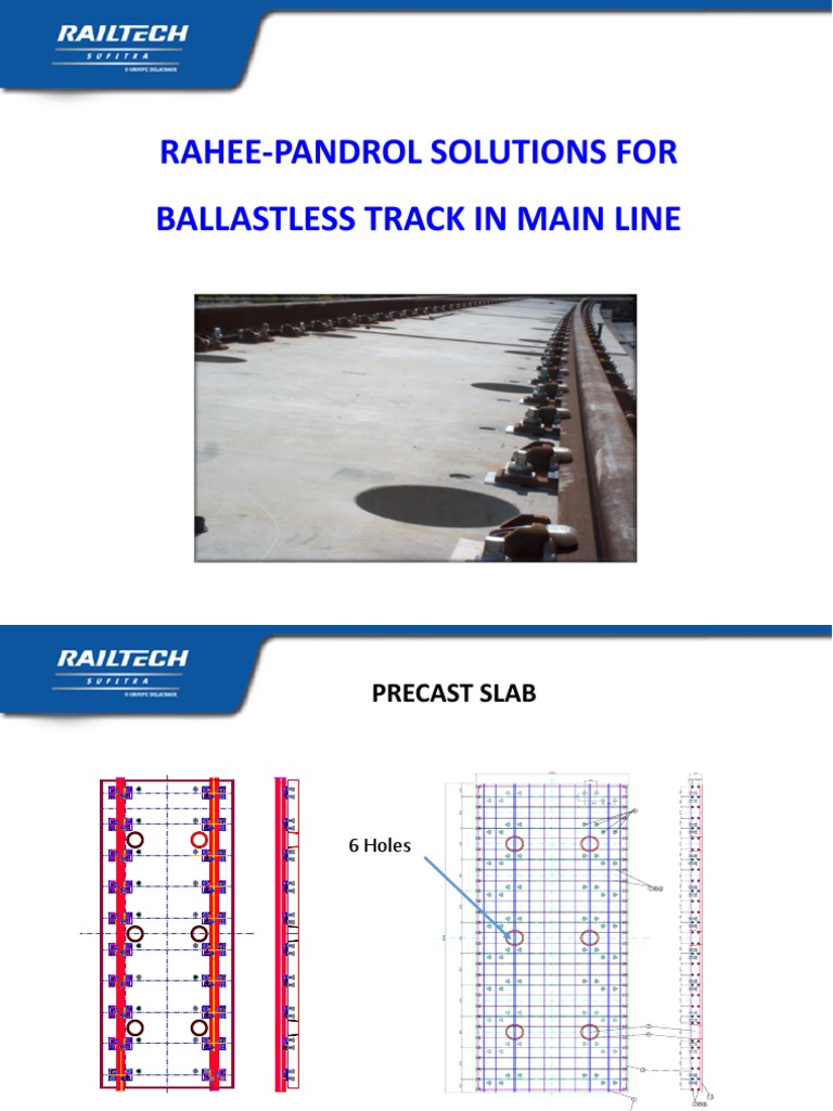 Slab Track For Main Line | PDF | Track (Rail Transport) | Precast Concrete