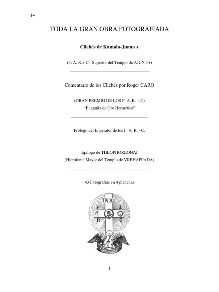 Toda La Gran Obra Fotografiada Alquimia Kamala Jnana | PDF | Alquimia | Oro