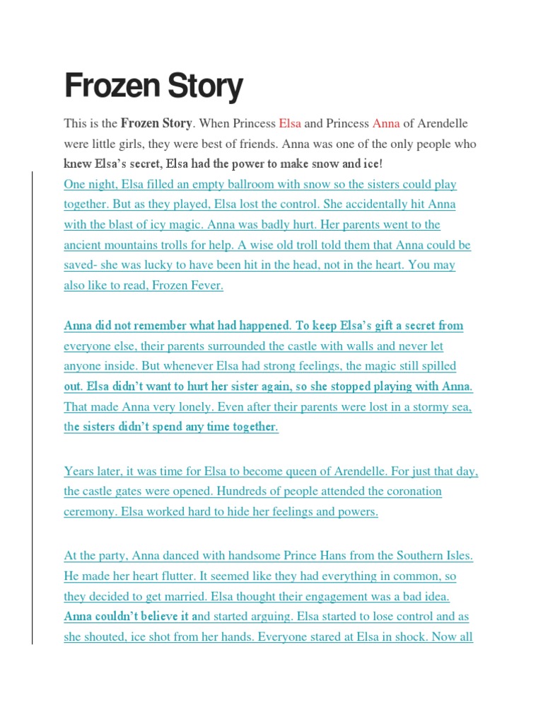 Frozen Story | PDF | Leisure