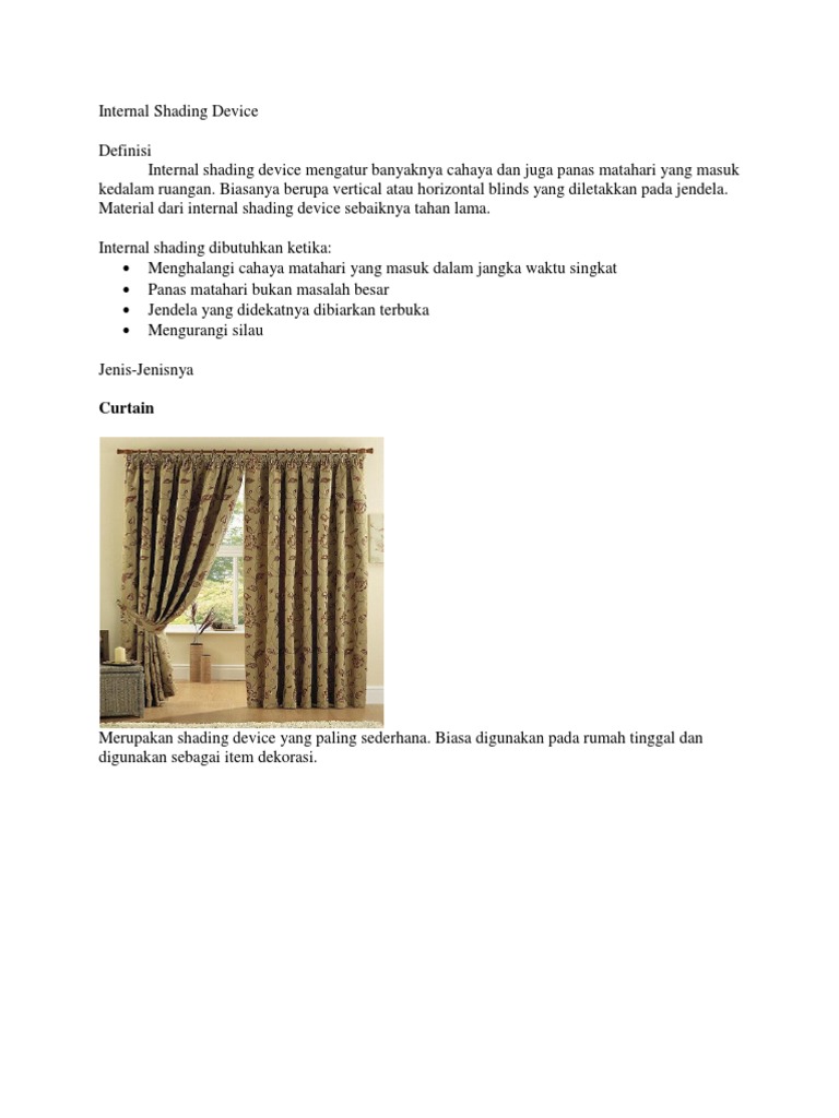 Internal Shading Device | PDF | Hukum