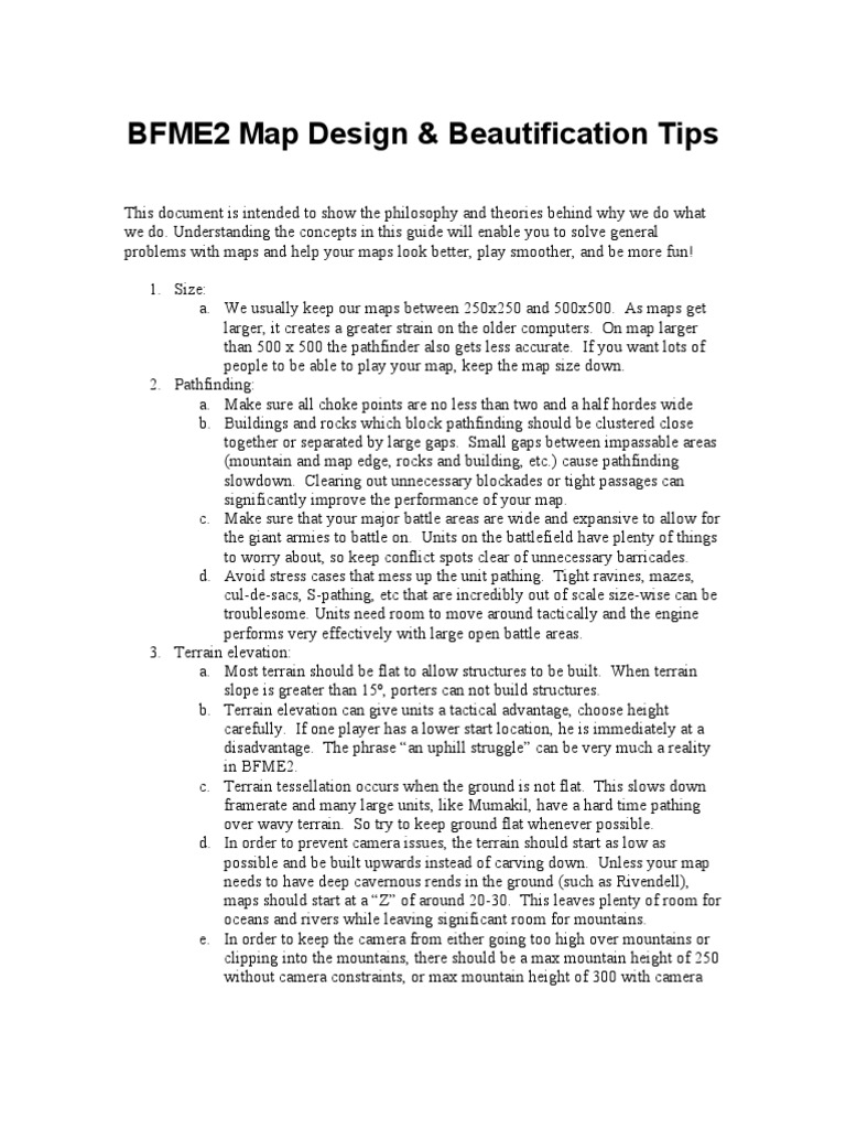 Bfme2 Map Tips | PDF | Map