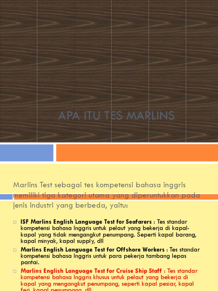 Apa Itu Tes Marlins | PDF
