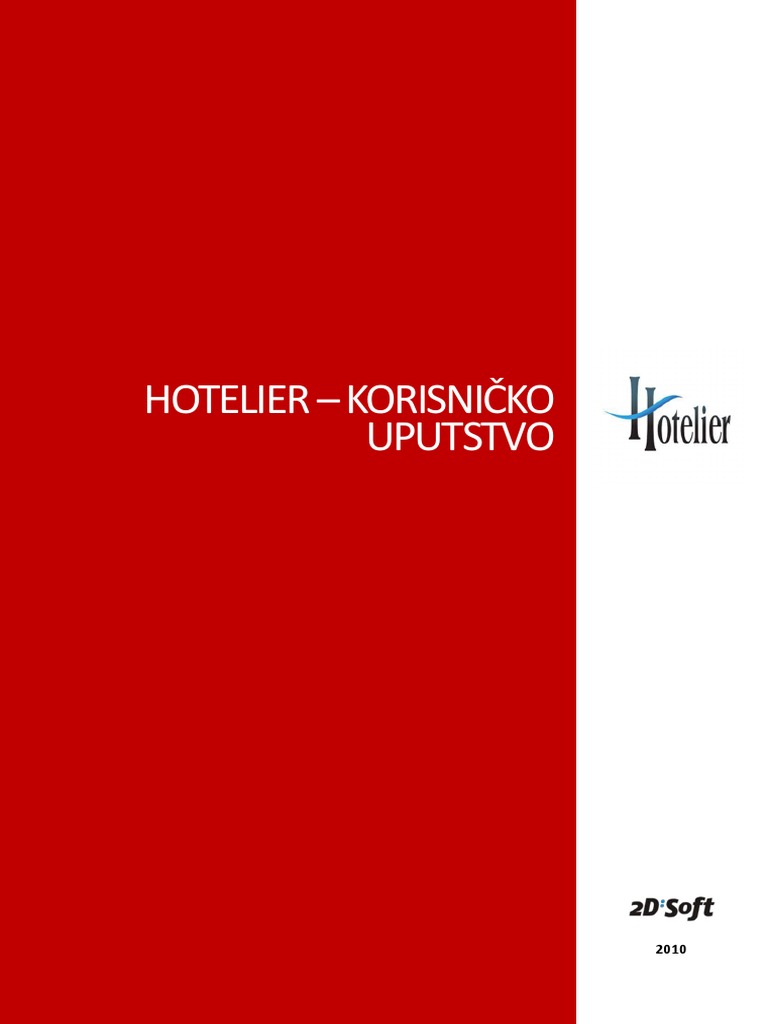 Hotelier Korisnicko Uputstvo PDF | PDF