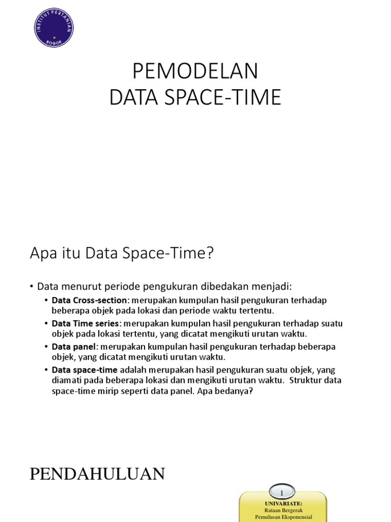 Pemodelan Data Space Time | PDF
