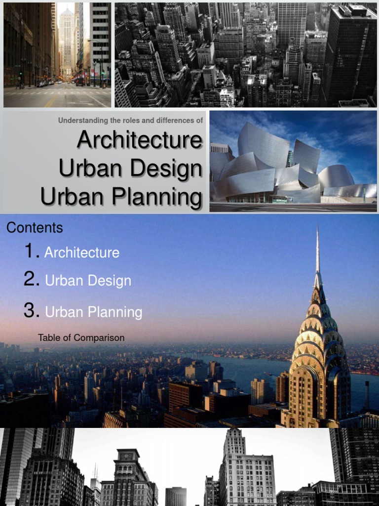 Architecture Urban Design Urban Planning: Understanding The Roles and ...