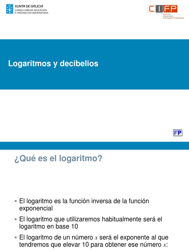 Logaritmos y Decibelios | PDF | Decibel | Ingenieria Eléctrica