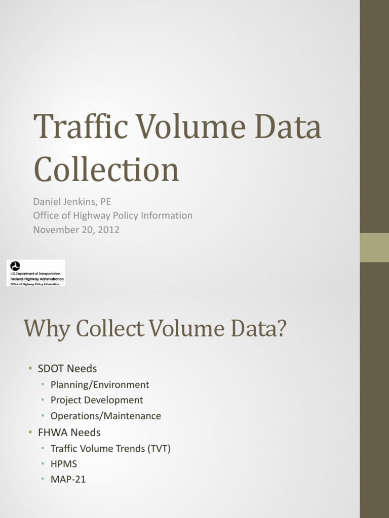 Traffic Volume Data Collection Guide | PDF | Traffic | Transport