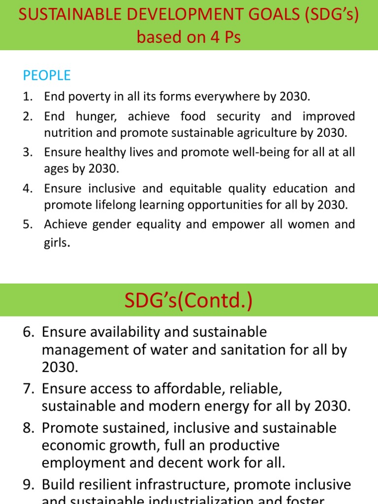 Sustainable Development Goals (SDG'S) Based On | PDF | Sustainability ...