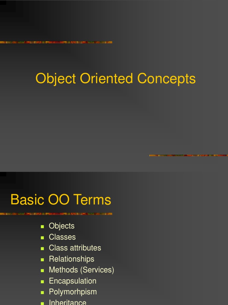 Oo Concepts Pdf Class Computer Programming Object Computer Science