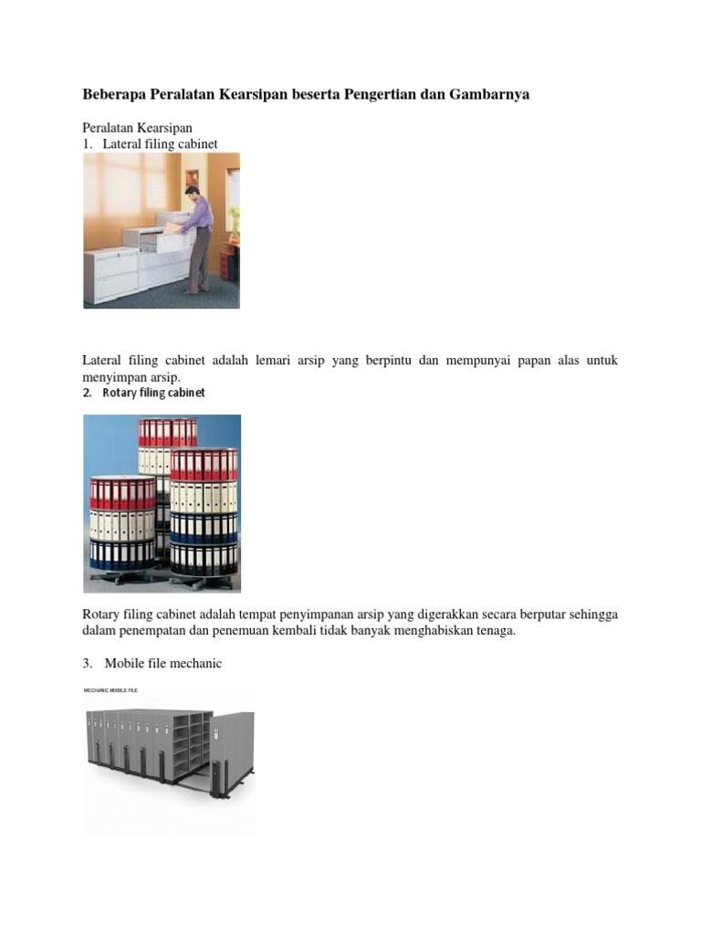 Peralatan Kearsipan dan Fungsinya | PDF