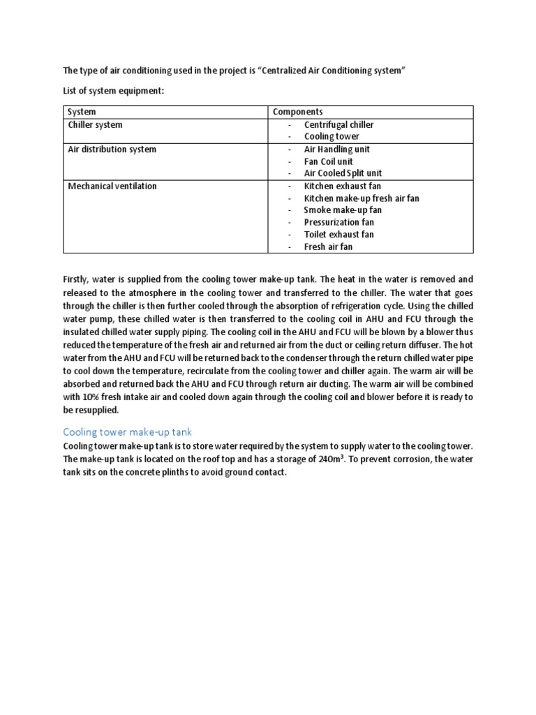 Cooling Tower Make-Up Tank Overview | PDF | Technology & Engineering
