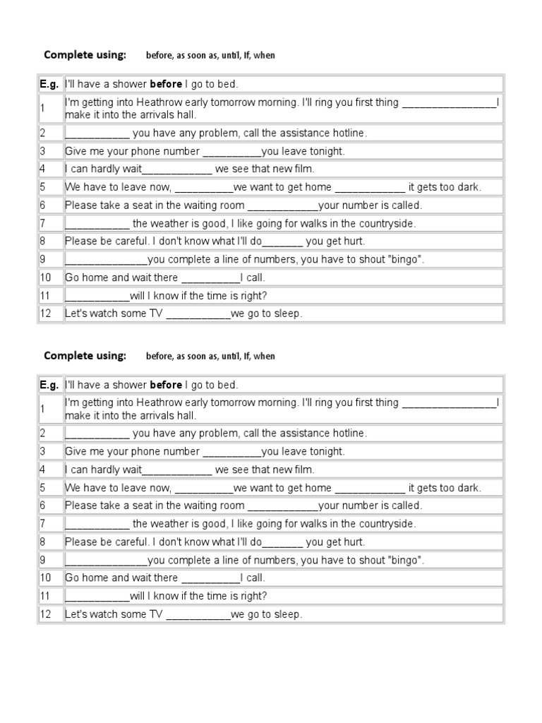 Future Time Clauses | PDF