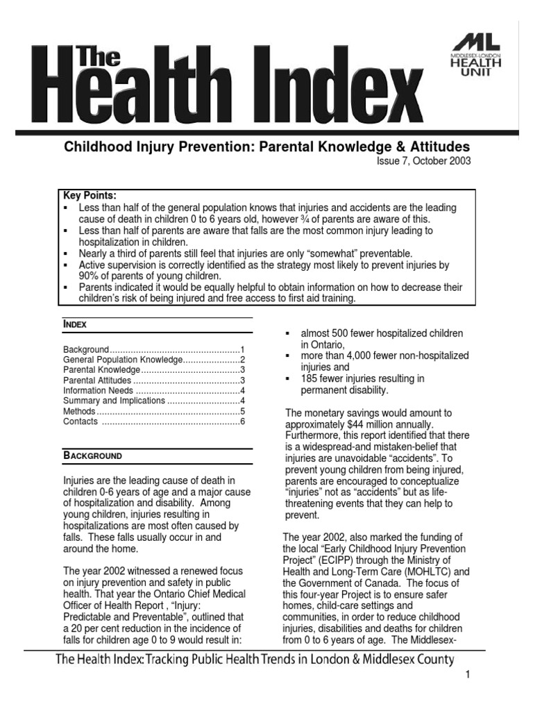 Mlhu Childhood Injury Prevention1 | PDF | Survey Methodology ...
