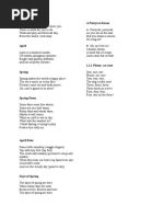 I Love Spring Song Lyrics | PDF