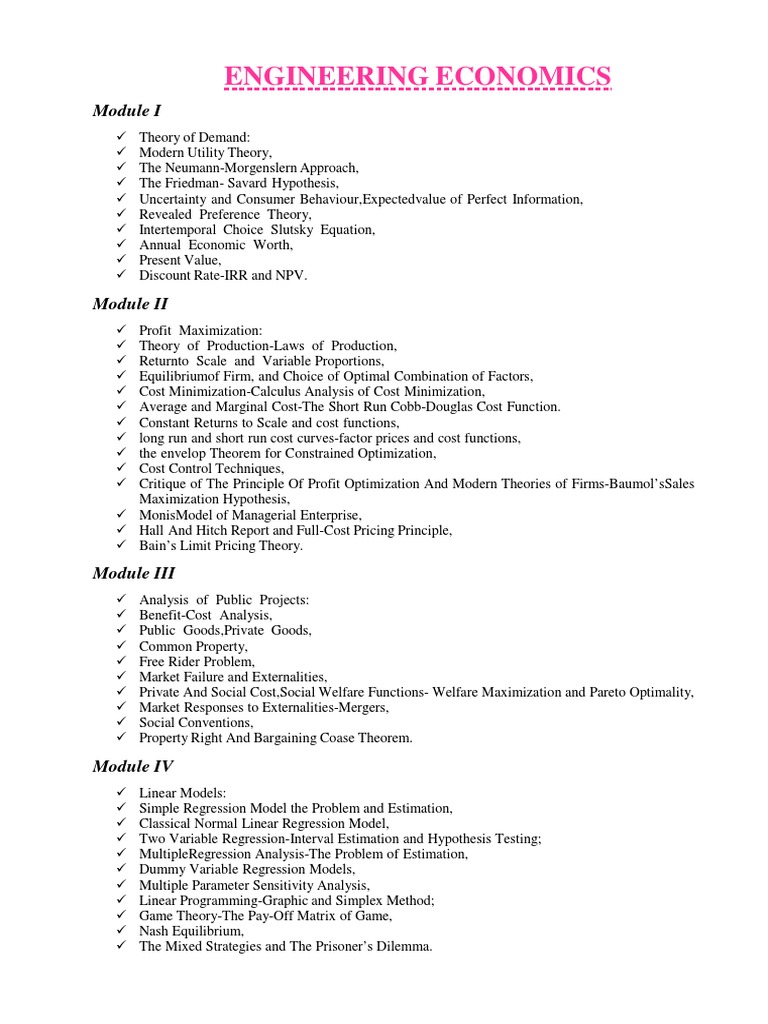 Engineering Economics PDF | PDF