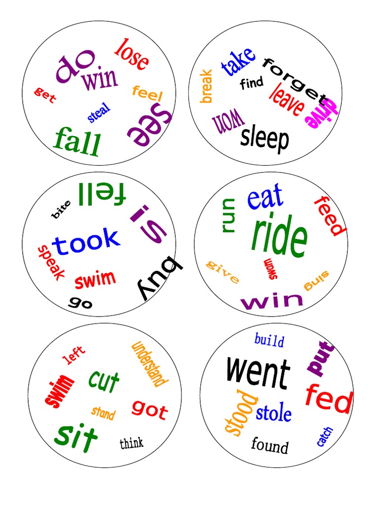 Dobble Irregular Verbs