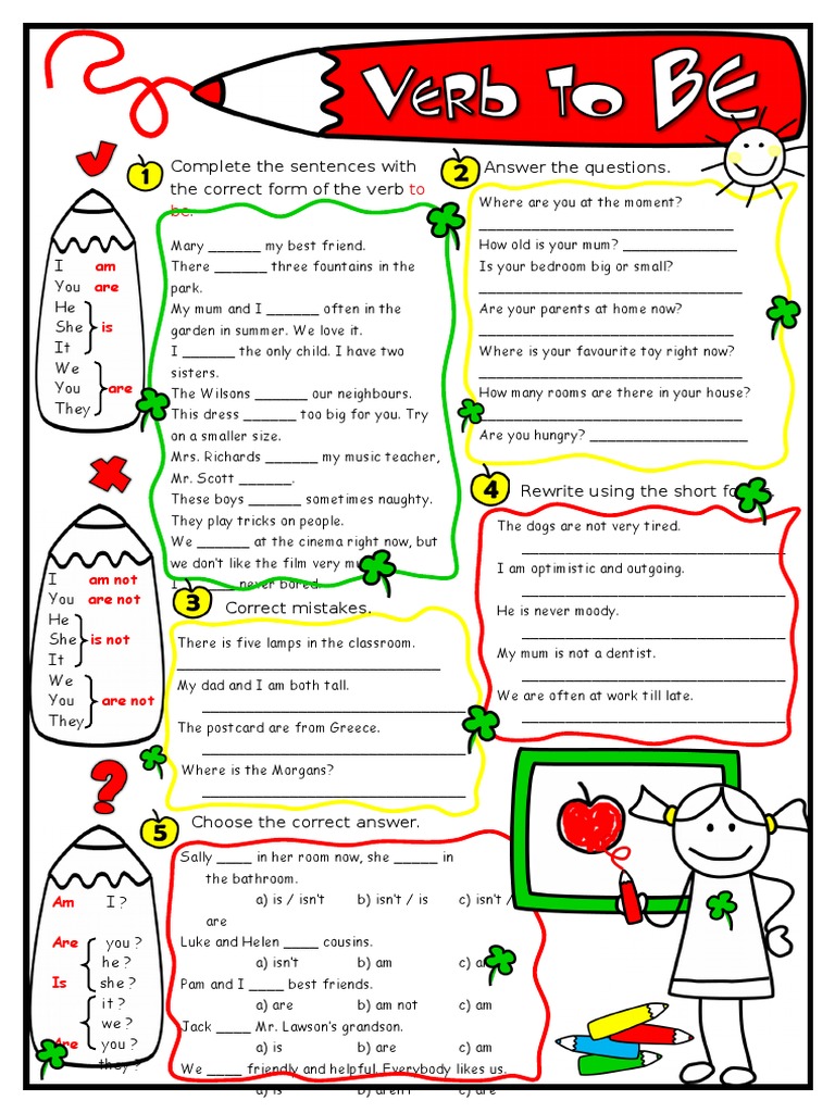 Complete The Sentences With The Correct Form of The Verb Answer The ...