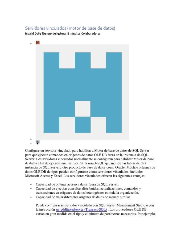 Configuración de Servidores Vinculados en SQL Server | PDF | Servidor ...