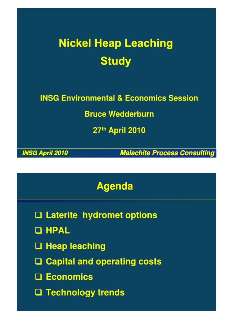 HPAL Process: Challenges and Costs | PDF | Nickel | Minerals