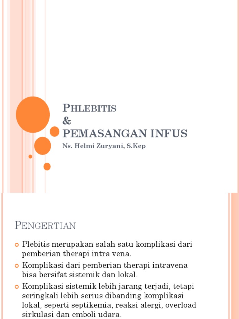 Phlebitis dan Pemasangan Infus | PDF