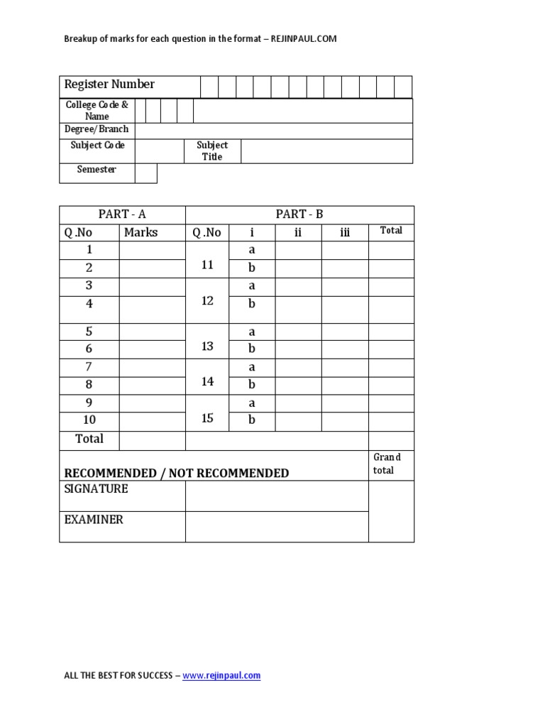 Revaluation Format | PDF