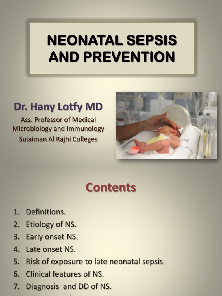 Neonatal Sepsis and Prevention: Dr. Hany Lotfy MD | PDF