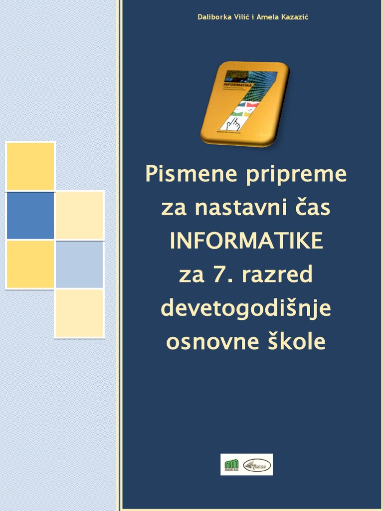 Pripreme - Informatika 7 Razred | PDF