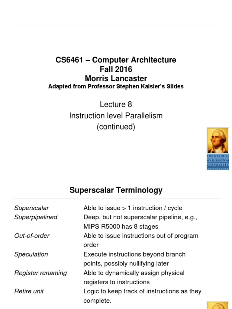 CS6461 Computer Architecture Lecture 8 | PDF | Electronic Engineering ... CS6461 Computer Architecture Lecture 8 | PDF | Electronic Engineering ...