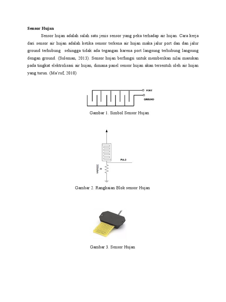 Sensor Hujan Adalah Salah Satu Jenis Sensor Yang Peka Terhadap Air ...