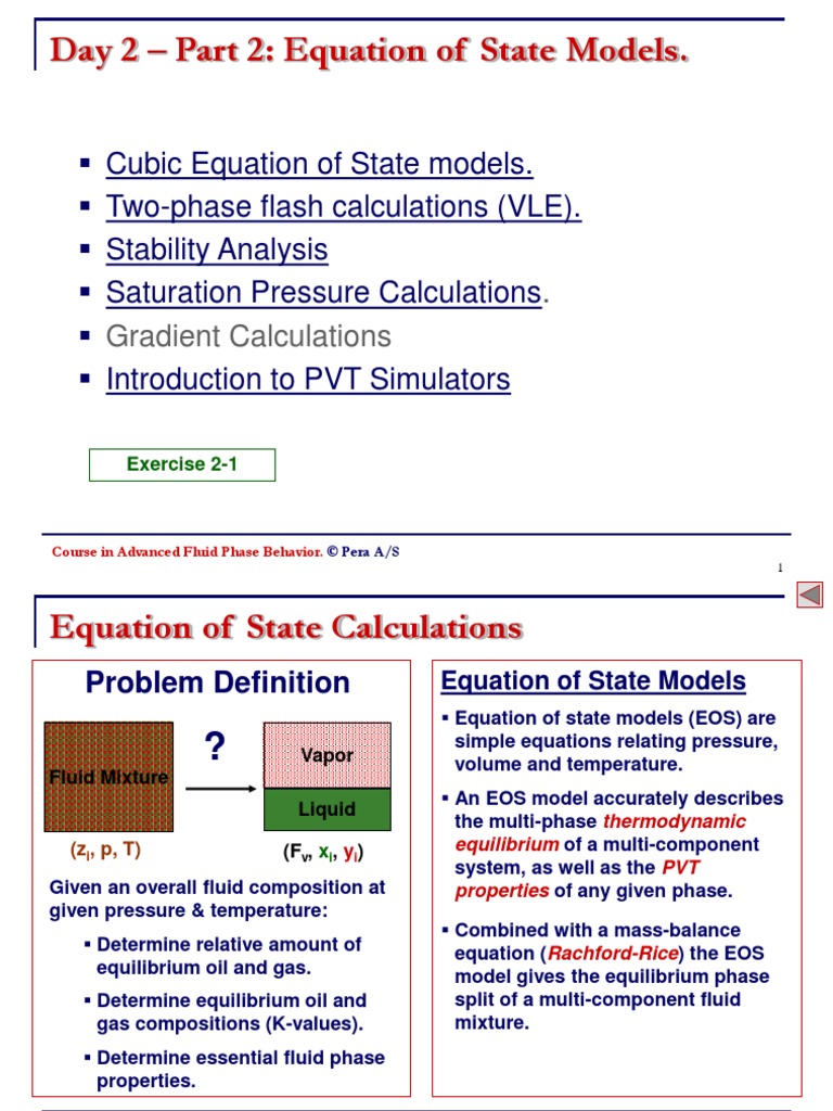 Day 2 - Part 2: Equation of State Models | PDF | Phase (Matter ...