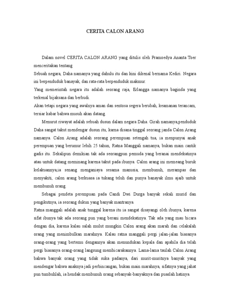 Novel Calon Arang | PDF