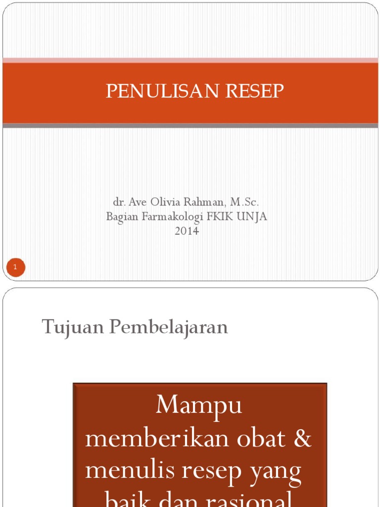 Penulisan Resep | PDF