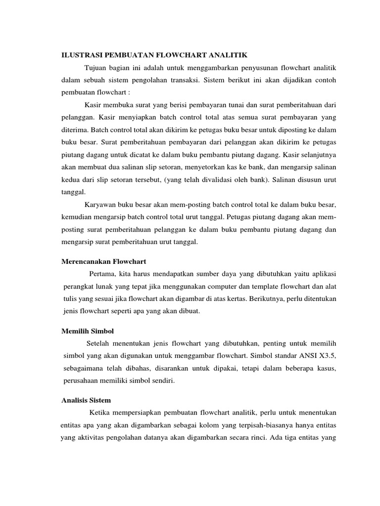 Ilustrasi Pembuatan Flowchart Analitik | PDF