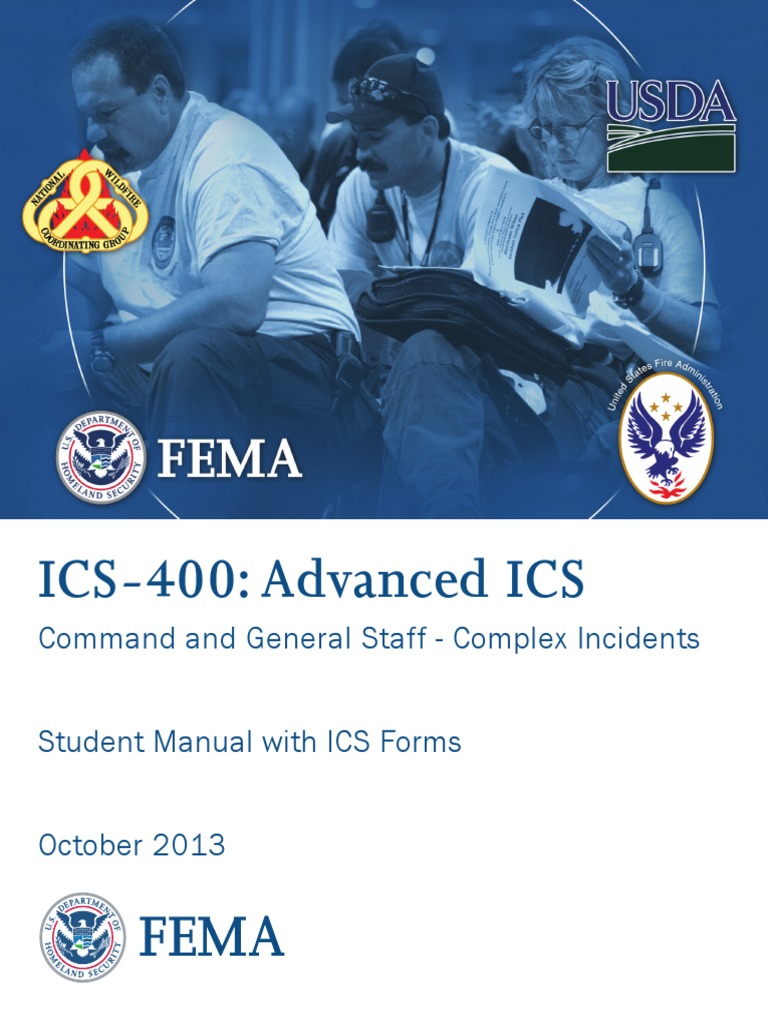Advanced Incident Command System (ICS) 400 Student Manual | PDF ...