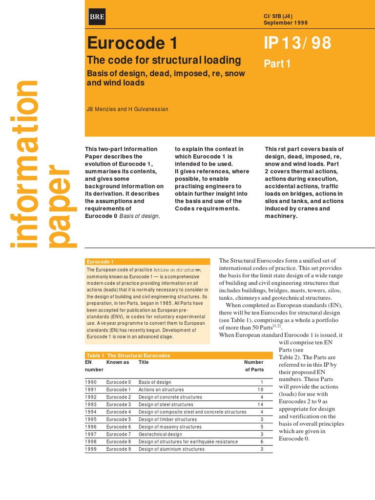 Eurocode For Structural Loading PDF | PDF | Snow | Reliability Engineering